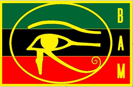 BAM Symbol Black Flag with letters | BLACK AWAKENING MOVEMENT